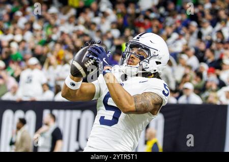 Penn State wide receiver Omari Evans (5) celebrates his touchdown ...
