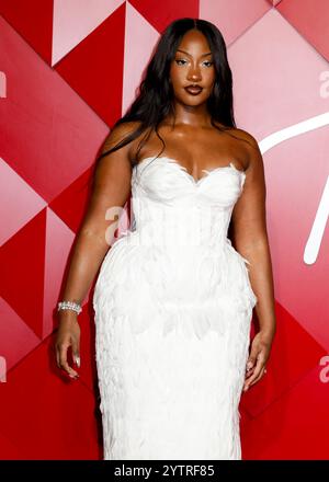 Tems attends The Fashion Awards 2024 at the Royal Albert Hall in South ...