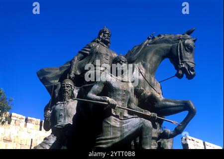 Damascus, Syria. 20th January 2001 Statue of Salah ad-Din Yusuf ibn ...