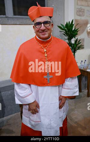 Cardinal Fernando Natalio Chomali Garib talks to journalists as he ...