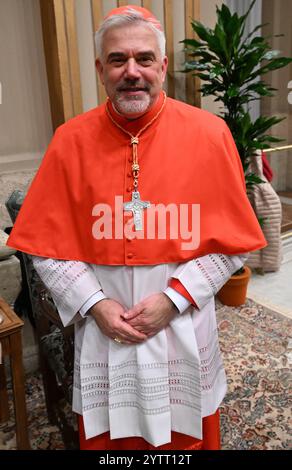 New cardinal Fabio Baggio (Italy) poses during a courtesy visit ...