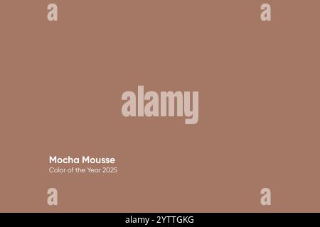 Mocha Mousse color 2025. Abstract background with square frame ...
