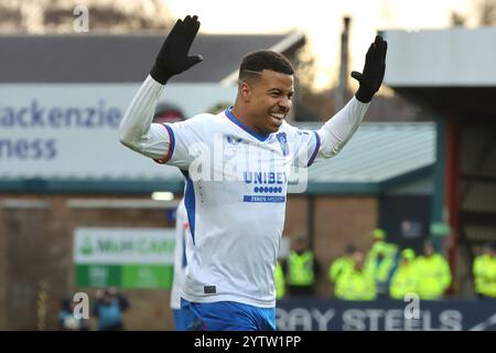 Rangers' Hamza Igamane celebrates scoring their side's first goal of ...