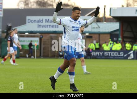 Rangers' Hamza Igamane celebrates his goal during the William Hill ...