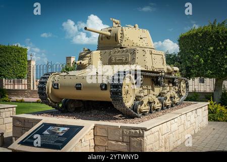 World War II Italian M13/40 tank displayed at El Alamein Military ...