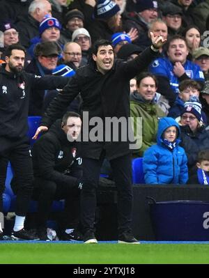 Bournemouth manager Andoni Iraola gestures on the touchline during the ...