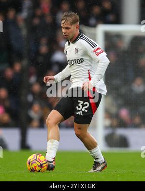 Emile Smith Rowe of Fulham passes ball back during the Premier League ...