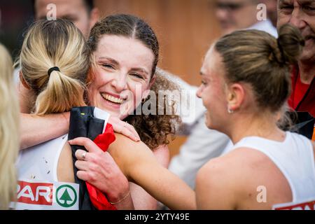 Belgian Lisa Rooms and Belgian Jana Van Lent pictured in action during ...