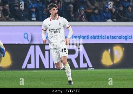 Matteo Gabbia of AC Milan in action during the Italian Serie A football match between Inter FC ...