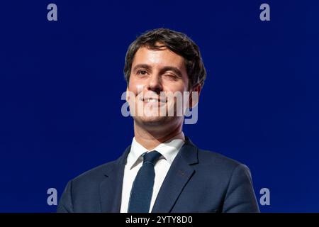 Secretary General of Renaissance, Gabriel Attal participates in a ...