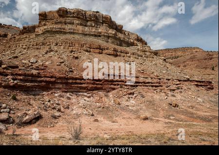 Layers of mudstone, presumably of the Morrison Formation, at the Walker ...