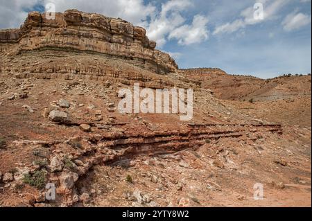 Layers of mudstone, presumably of the Morrison Formation, at the Walker ...