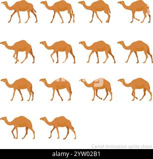 Horse Run cycle animation sprite sheet Stock Vector Image & Art - Alamy