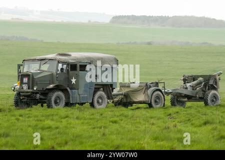 Enthusiasts meeting with working and restored vintage WW2 military ...