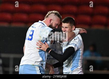 RG Snyman and Sam Prendergast of Leinster during the BKT United Rugby ...