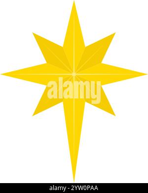 Golden star, illustration, vector on white background Stock Vector ...