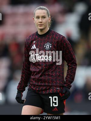 Manchester United women's Elisabeth Terland in action during the ...