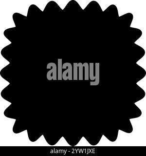 Squircle or square form with rounded wiggly borders. Simple geometric ...