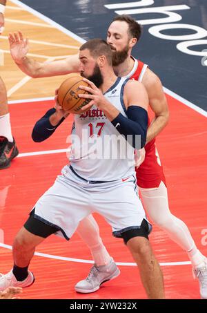 Memphis Grizzlies center Jay Huff (30) reacts after scoring a three ...