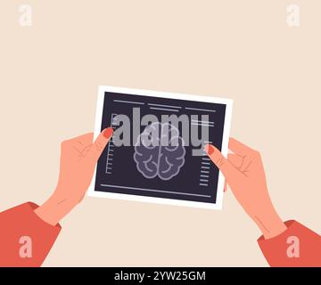 Neurosurgeon concept. Female doctor study brain diseases. Neurological ...