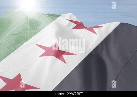 old Flag of the Syrian, revolution Stock Photo - Alamy