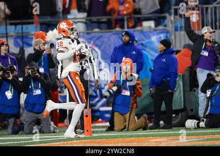 Clemson wide receiver Bryant Wesco Jr. (12) scores a touchdown during ...