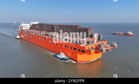 SUZHOU, CHINA - DECEMBER 9, 2024 - The NGUYA FLNG ship, China's first ...