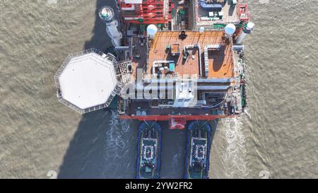 SUZHOU, CHINA - DECEMBER 9, 2024 - The NGUYA FLNG ship, China's first ...