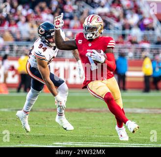 Chicago Bears defensive end Austin Booker (94) moves across the field ...