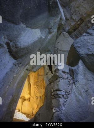 Incidental sun illuminates the passage (Chambre du Roi) through the ...