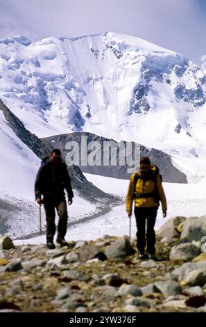 Hiking across the Atlai Mountains Stock Photo - Alamy