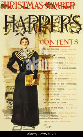 Harper's Christmas number 1893. Edward Penfield illustration Stock ...