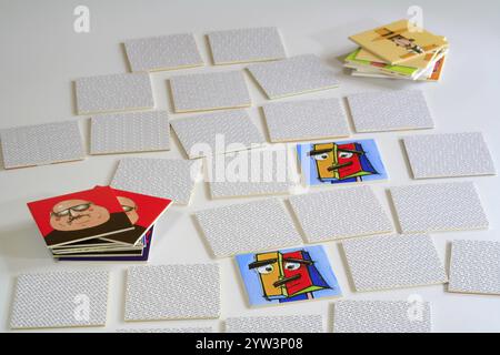 Board game Memory, two identical motifs are revealed. Hesse, Federal ...