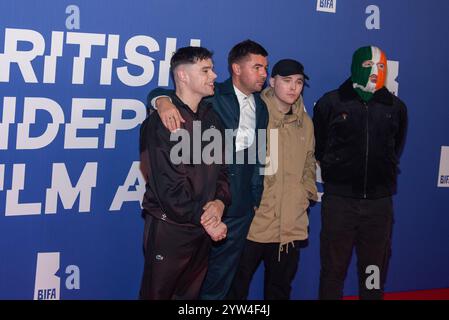 Moglai Bap, Mo Chara, Rich Peppiatt und Dj Provai of Kneecap bei der ...
