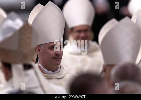 Cardinal Rolandas Makrickas attends a mass on the fourth of nine days ...