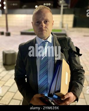 Jamie Bryson outside Belfast High court. Mr Bryson has been granted ...