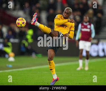 Wolverhampton Wanderers' Toti Gomes clears off the line from Manchester ...