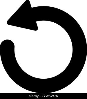 counterclockwise rotation icon simple flat vector symbol outline ...