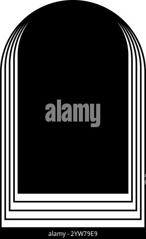 Archway shapes. Concentric arch geometric figures in trendy boho style ...