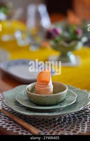 Table setting with thai food Stock Photo - Alamy