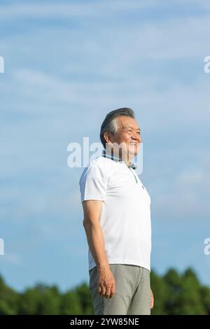 Portrait of senior men in golf wear Stock Photo - Alamy