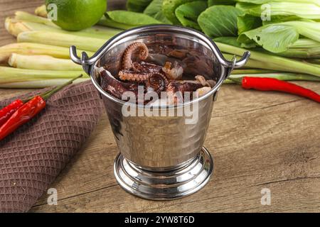 Grilled octopus red tentacle sliced appetizer Stock Photo - Alamy
