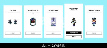 kawaii cute anime emoticon onboarding icons set vector Stock Vector ...