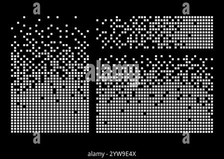 Pixel decay background. Scattered dotted pattern. Decay effect. Decay ...