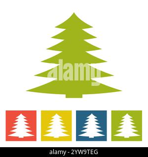 Spruce. New Year icon. Vector illustration Stock Vector Image & Art - Alamy