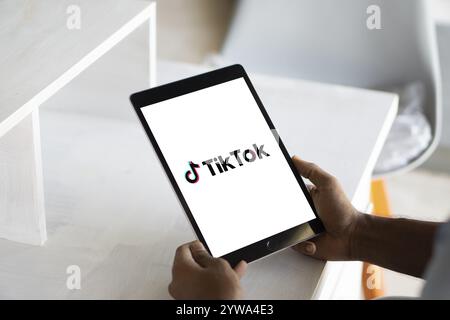 Tik Tok logo on smartphone Stock Photo - Alamy