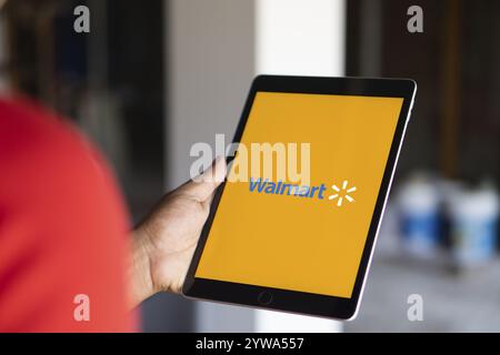 Walmart Plus logo displayed on smartphone screen with Walmart logo in ...