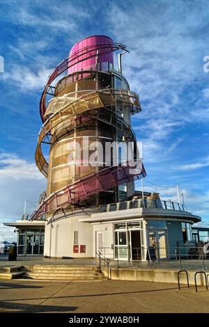 Redcar, North Yorkshire, UK. The Beacon, a vertical pier on the sea ...