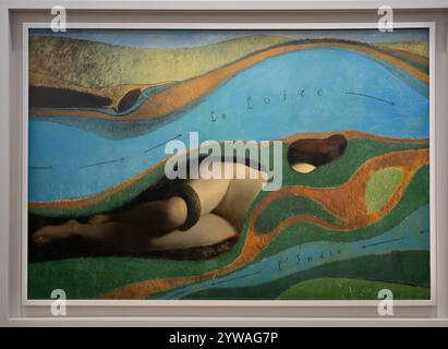 Paris, France - 11 09 2024: Surrealism exposition. Magnetic Mountain ...