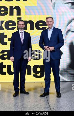 Marco Buschmann und Christian Lindner bei der Presseskonferenz der FDP ...